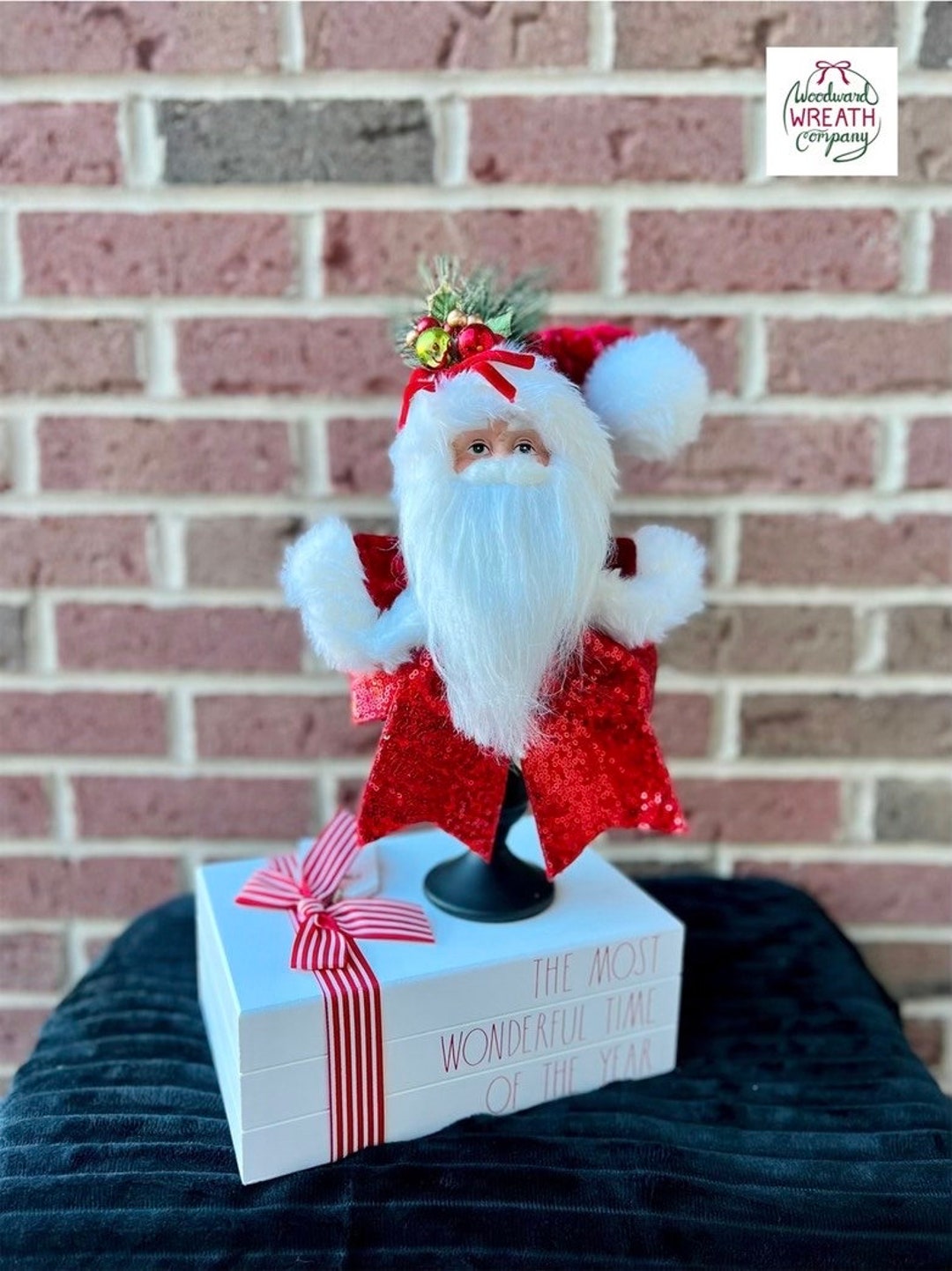 Santa Claus Candlestick, Santa Candleholder, Santa Head, Santa Hat ...