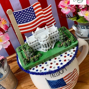 White House Mug Topper Washington DC Mug Topper American - Etsy