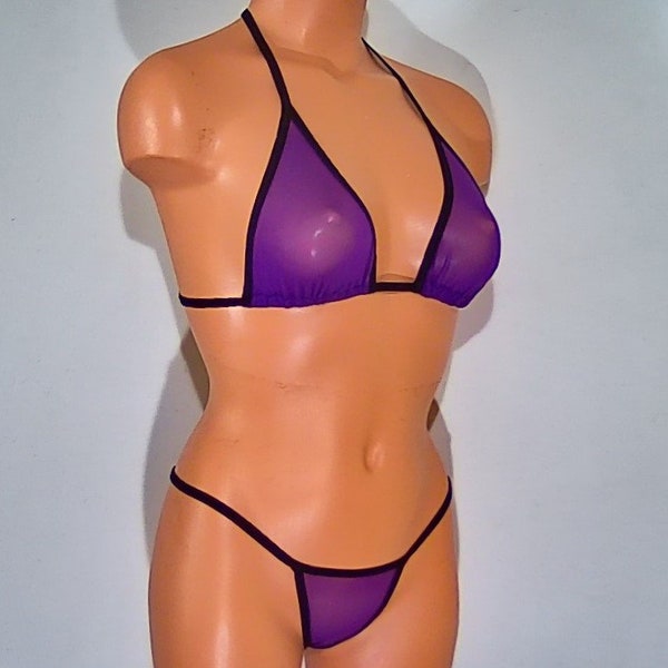 Sheer Bikini Etsy