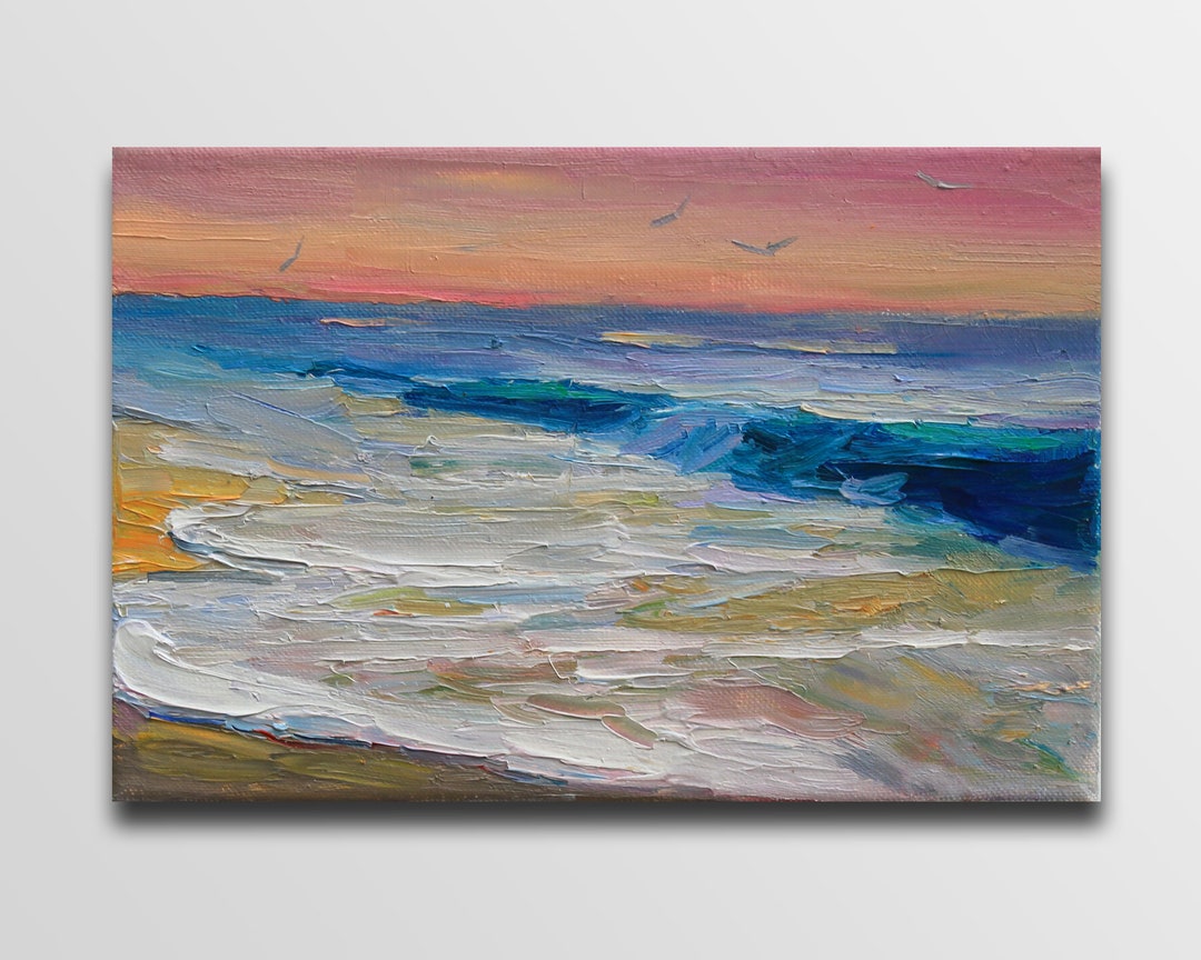Sea Painting Oil Seascape Painting Waves Ocean Oil Painting Home Decor ...