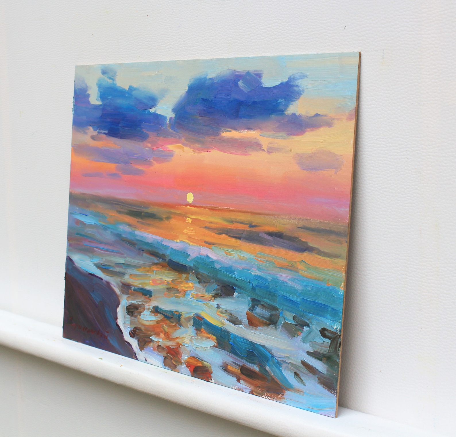 Sunrise painting dawn painting oil Sea dawn painting Ocean | Etsy