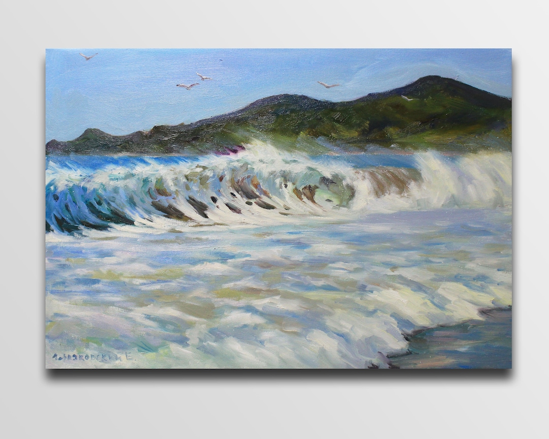 Sea Painting Oil Seascape Painting Waves Ocean Oil Painting Home Decor ...