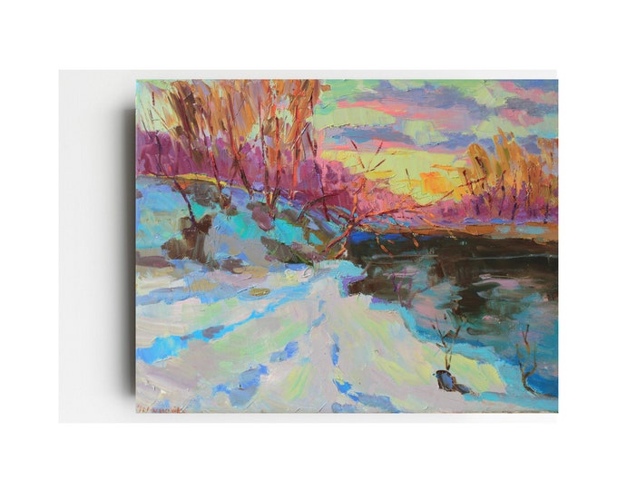 Rob Miller Painting, the Creek, Oil on Canvas, 12 X 20, Landscape ...
