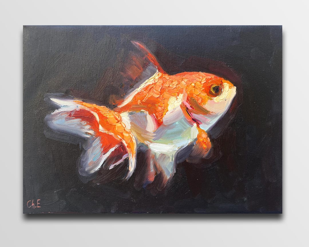Koi Fish Painting Fish Pond Painting Koi Fish Plein Air Painting ...