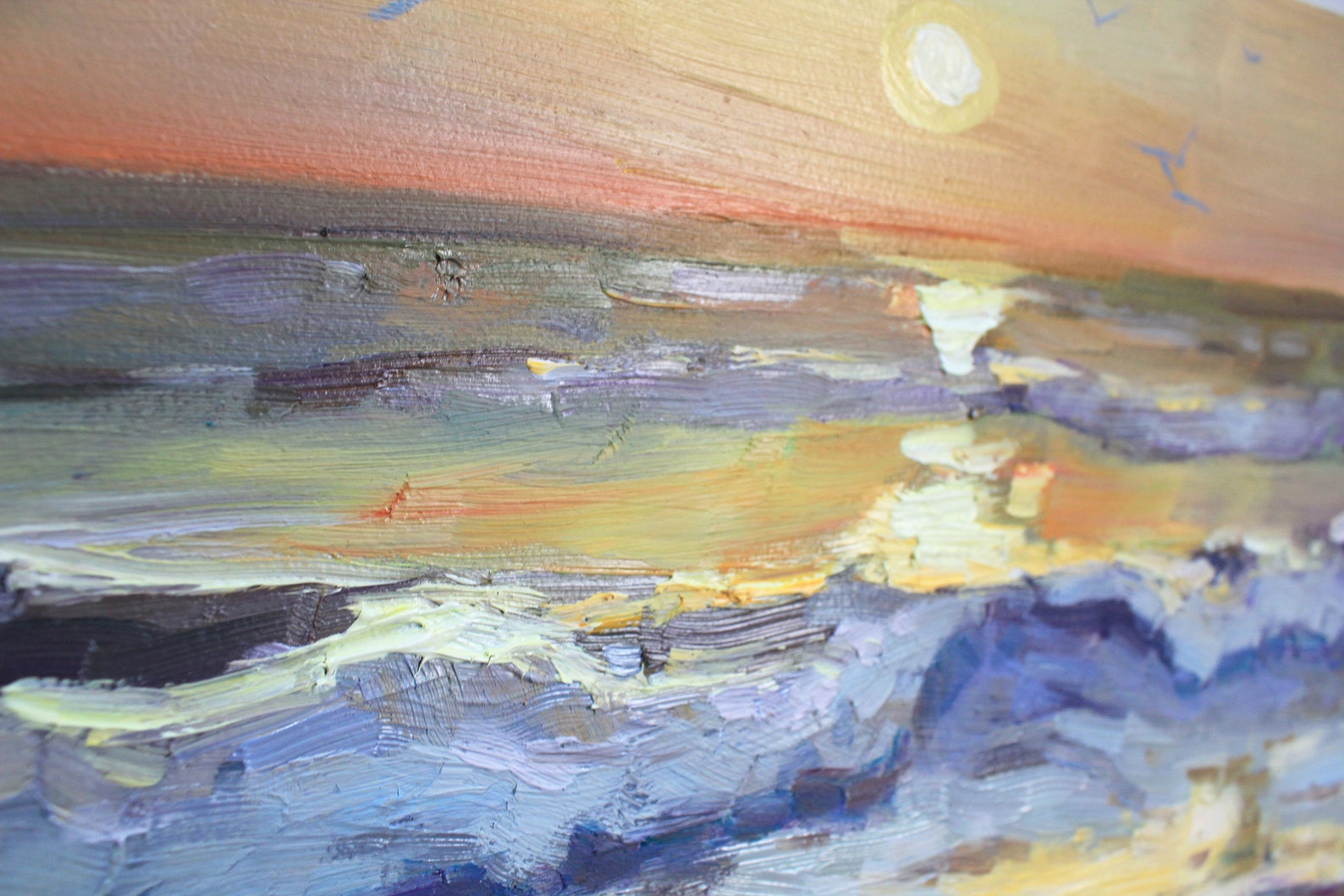 Dawn Painting Sunrise Painting Oil Sea Dawn Painting Ocean - Etsy