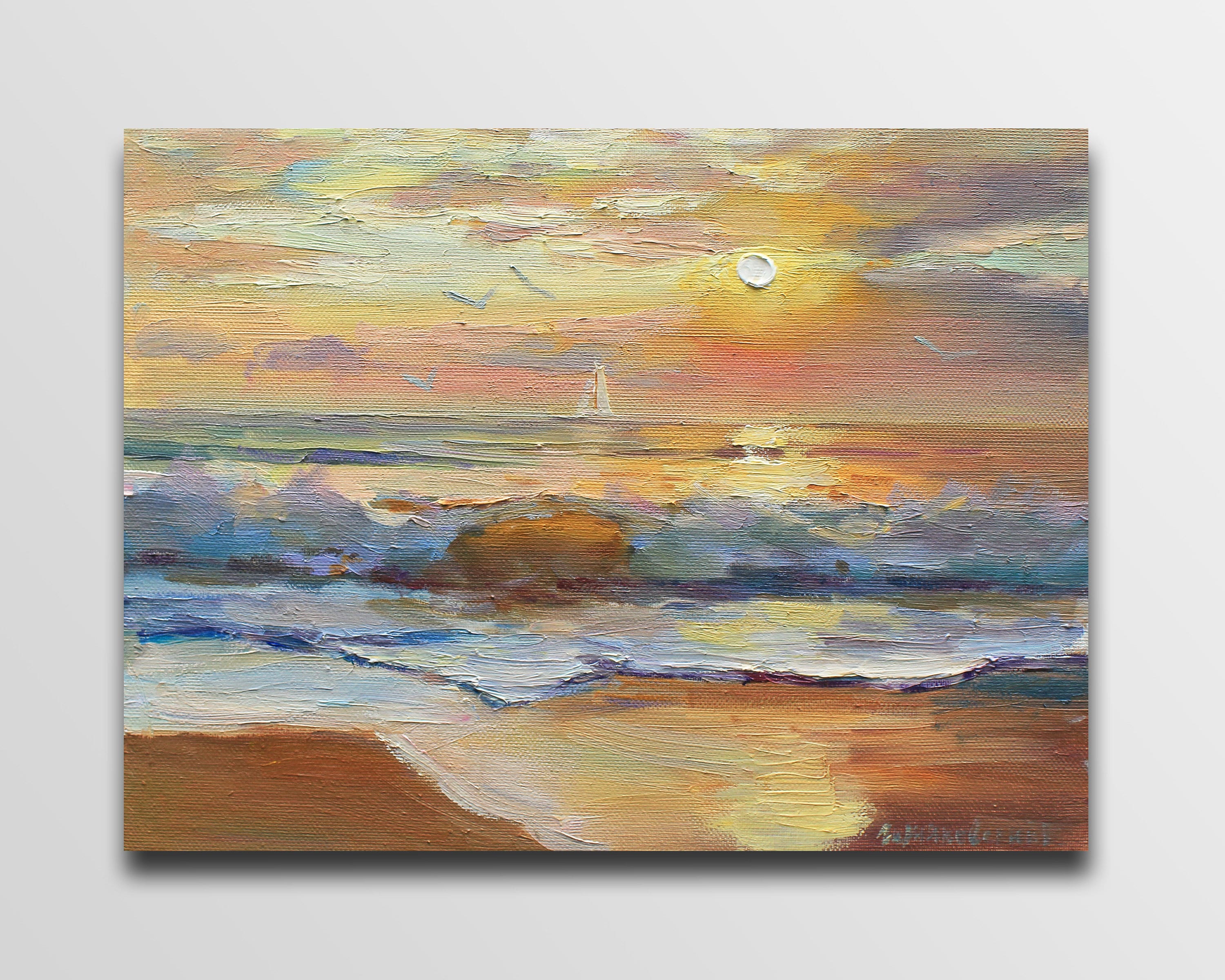 Dawn Painting Sunrise Painting Oil Sea Dawn Painting Ocean | Etsy