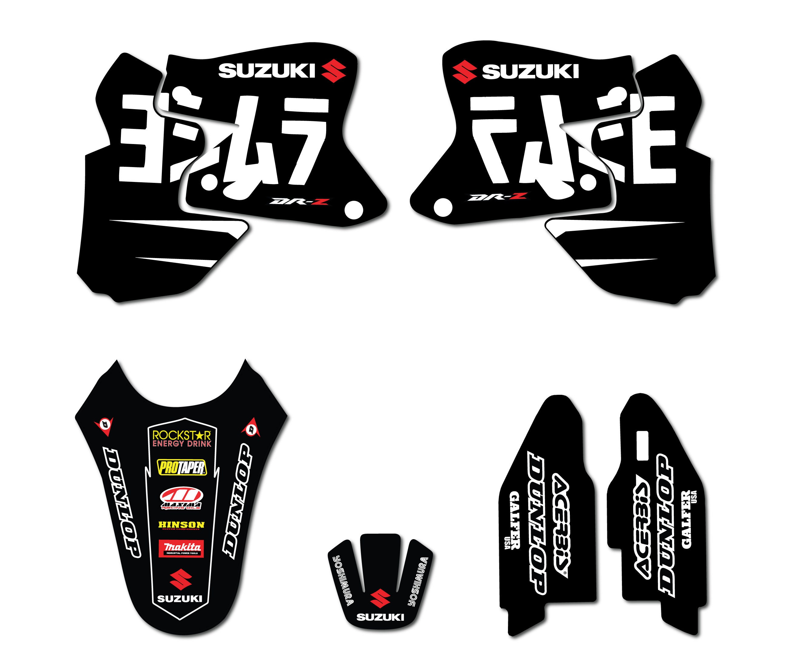 2000-2022 SUZUKI DRZ400 Drz400s Graphics Decals Drz400sm Drz400e ...