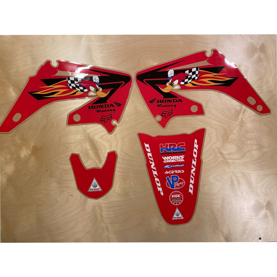 Honda CR125 CR250 Woody Factory HRC Team Graphics 2002-2013 21mil Thick ...