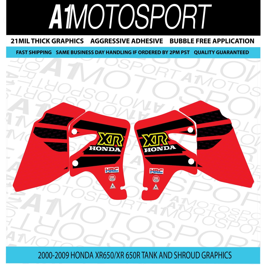 Honda 2000-2009 XR 650 XR650 650R Shrouds and Fuel Tank FX Decals ...