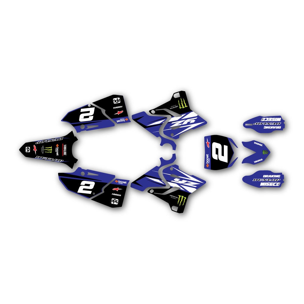 YZ125 YZ250 YAMAHA Graphics Kit Fits 2002-2021 Restyle Plastics Stock ...