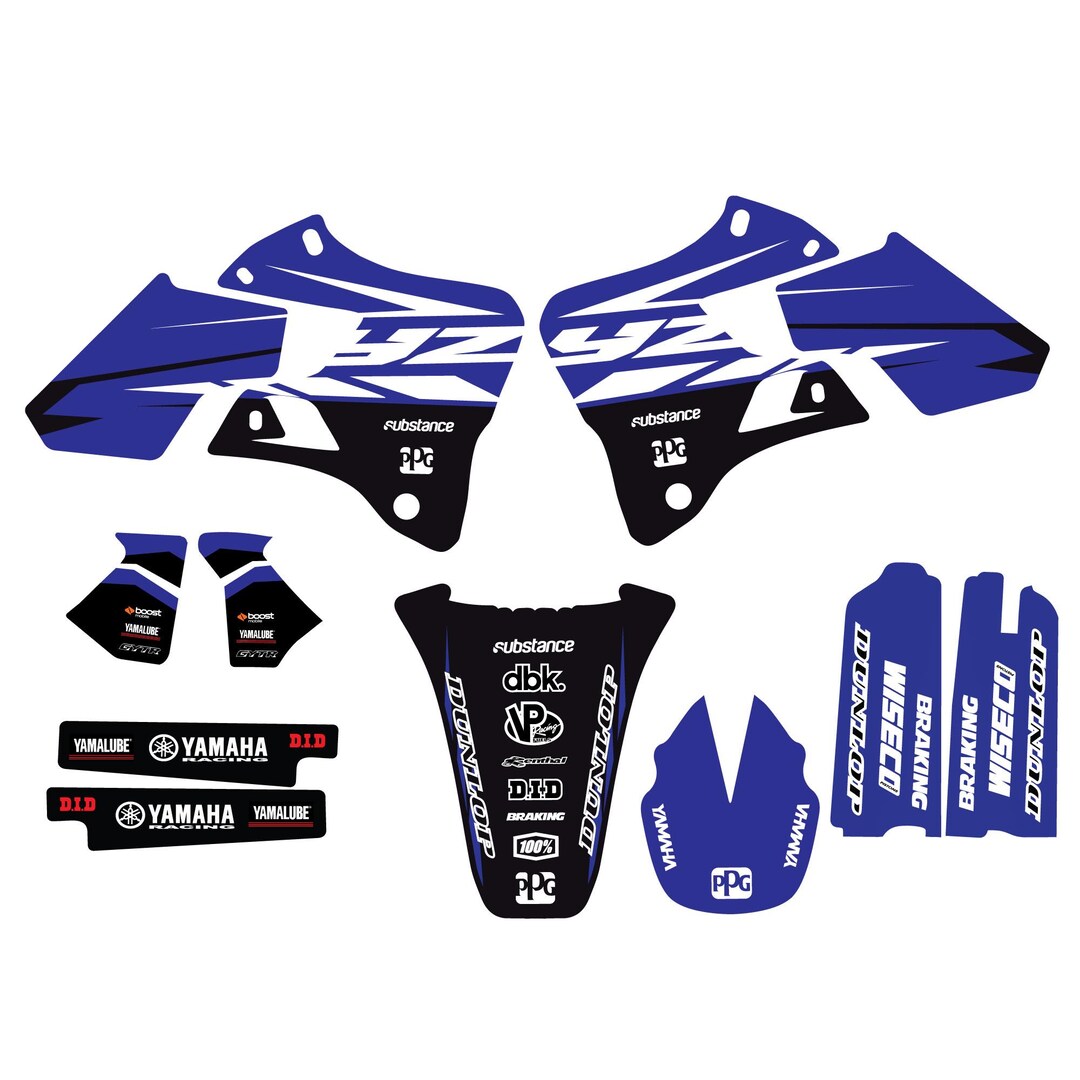 Yamaha Blue Graphic Kit YZ125 YZ250 1996 1997 1998 1999 2000 2001 - Etsy
