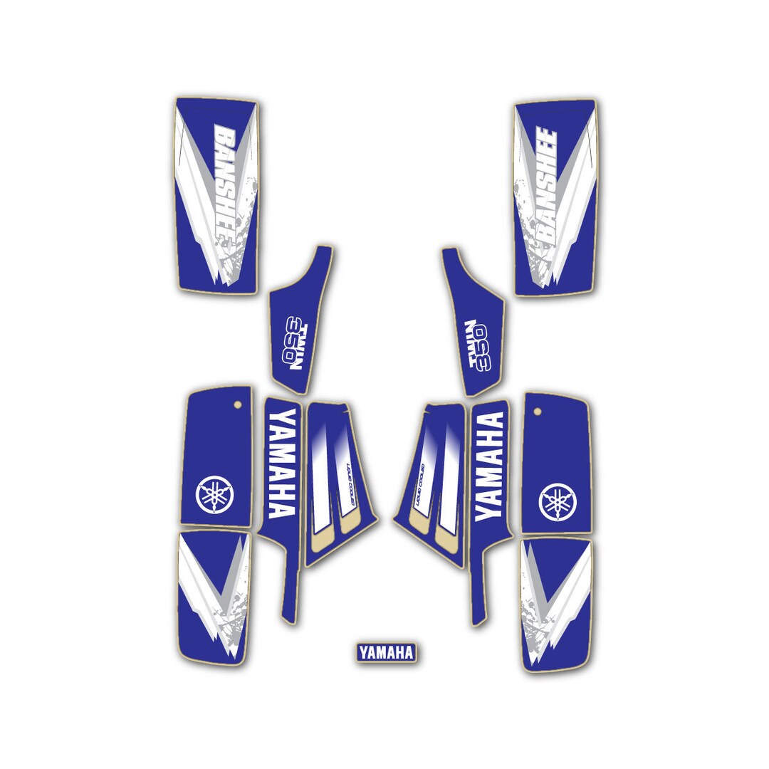 Yamaha YFZ350 Banshee Graphic Kit Decals Sticker Die Cut Laminated ...