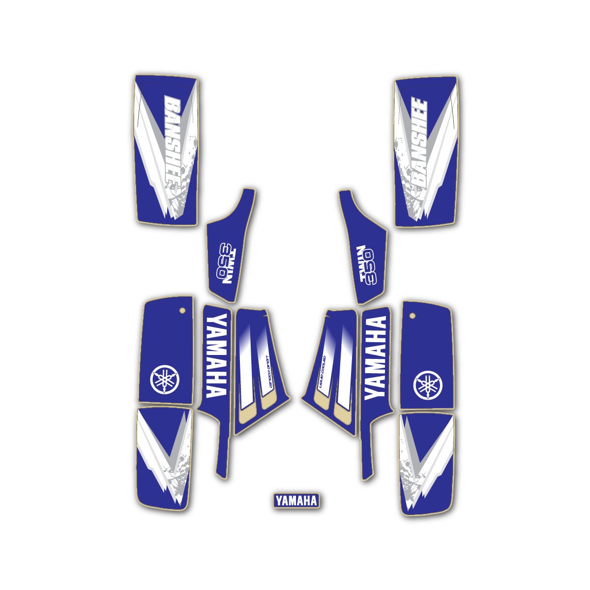 Yamaha YFZ350 Banshee Graphic Kit Decals Sticker Die Cut - Etsy