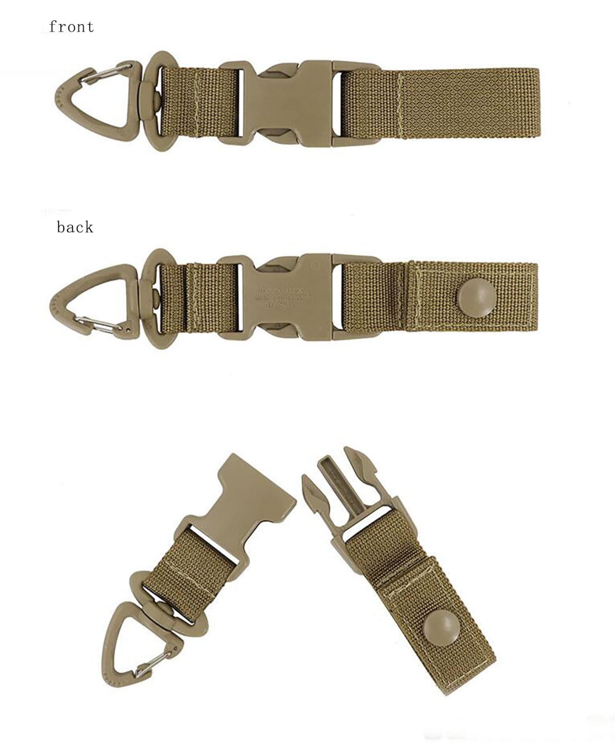 2 Pcs Tactical Triangle Carabiner Quick Detach Buckle With Snap Clip ...