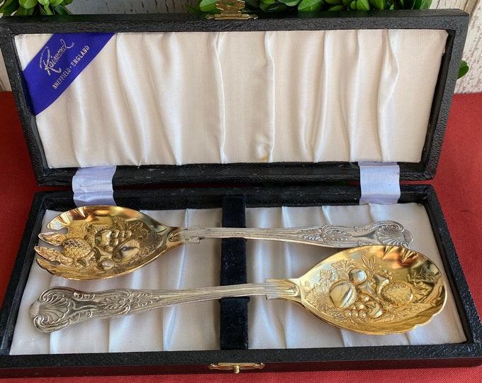 Silver Fruit Spoon Set Vintage Raimond Silver Plate Made in England ...