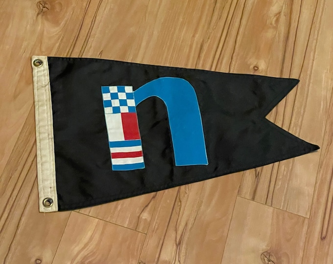 Vintage Burgee Pennant Sailing Decor Wall Decor Vintage Decorative Flag ...