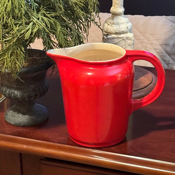 Red Ceramic Pitcher - Etsy