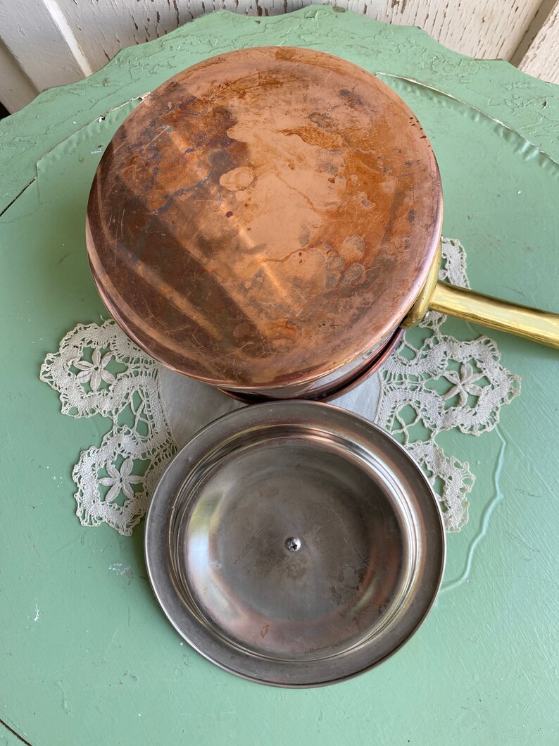 Copper Pot Vintage Copper Double Boiler Korean Copper | Etsy