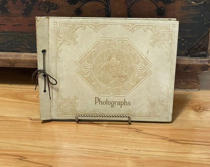 Vintage Leatherette Photo Album Diary Scrapbook Keepsake Book Embossed ...