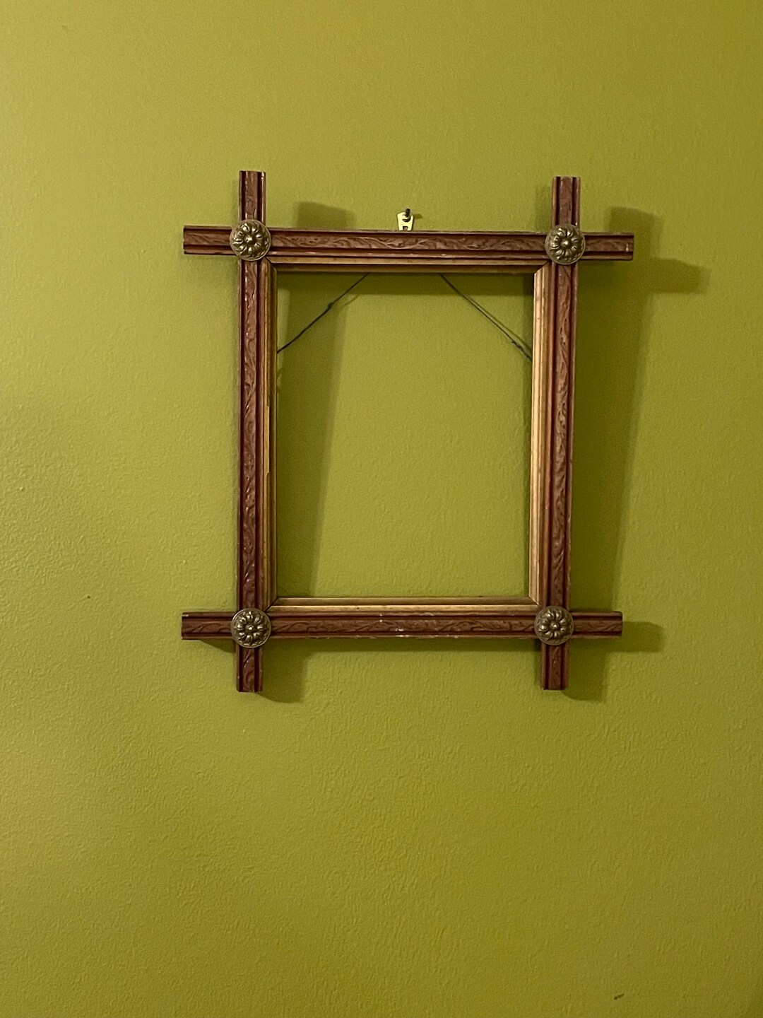 One of a Kind Vintage Adirondack Frame Brass Medallions Hand Crafted ...