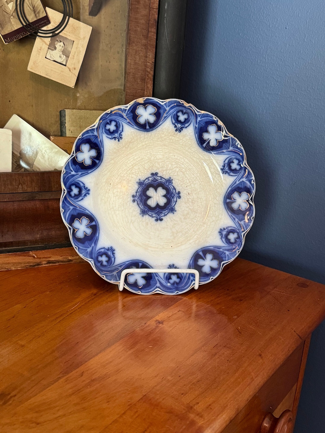 Hard to Find Flow Blue Johnson Brothers Plate Vintage Dinnerware Savoy ...