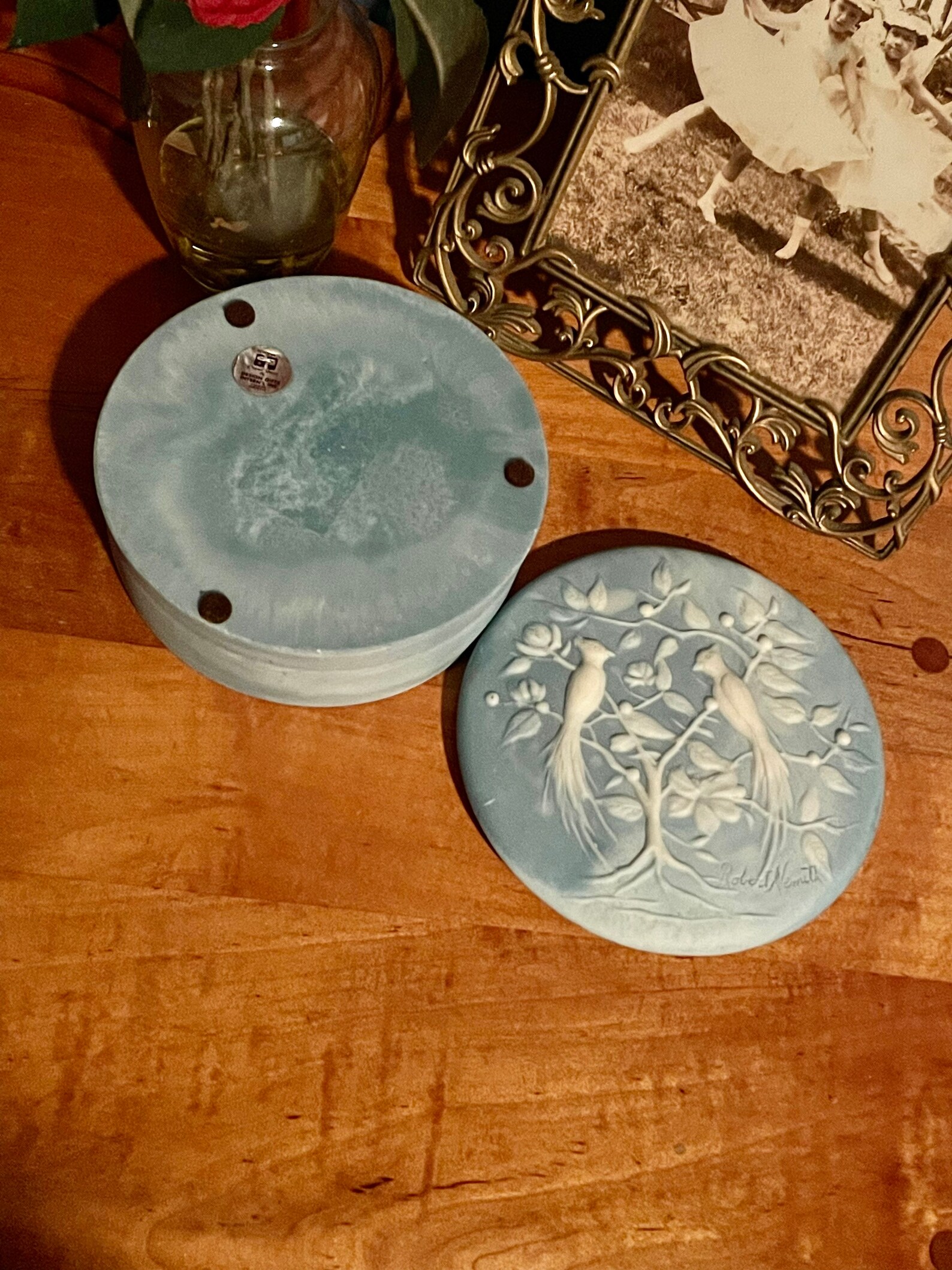 Stone Storage Box Vintage Incolay Lidded Box Collectible - Etsy