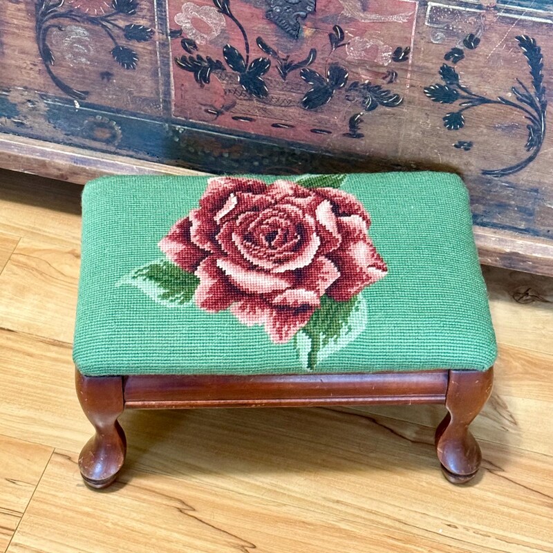 Needlepoint Footstool - Etsy