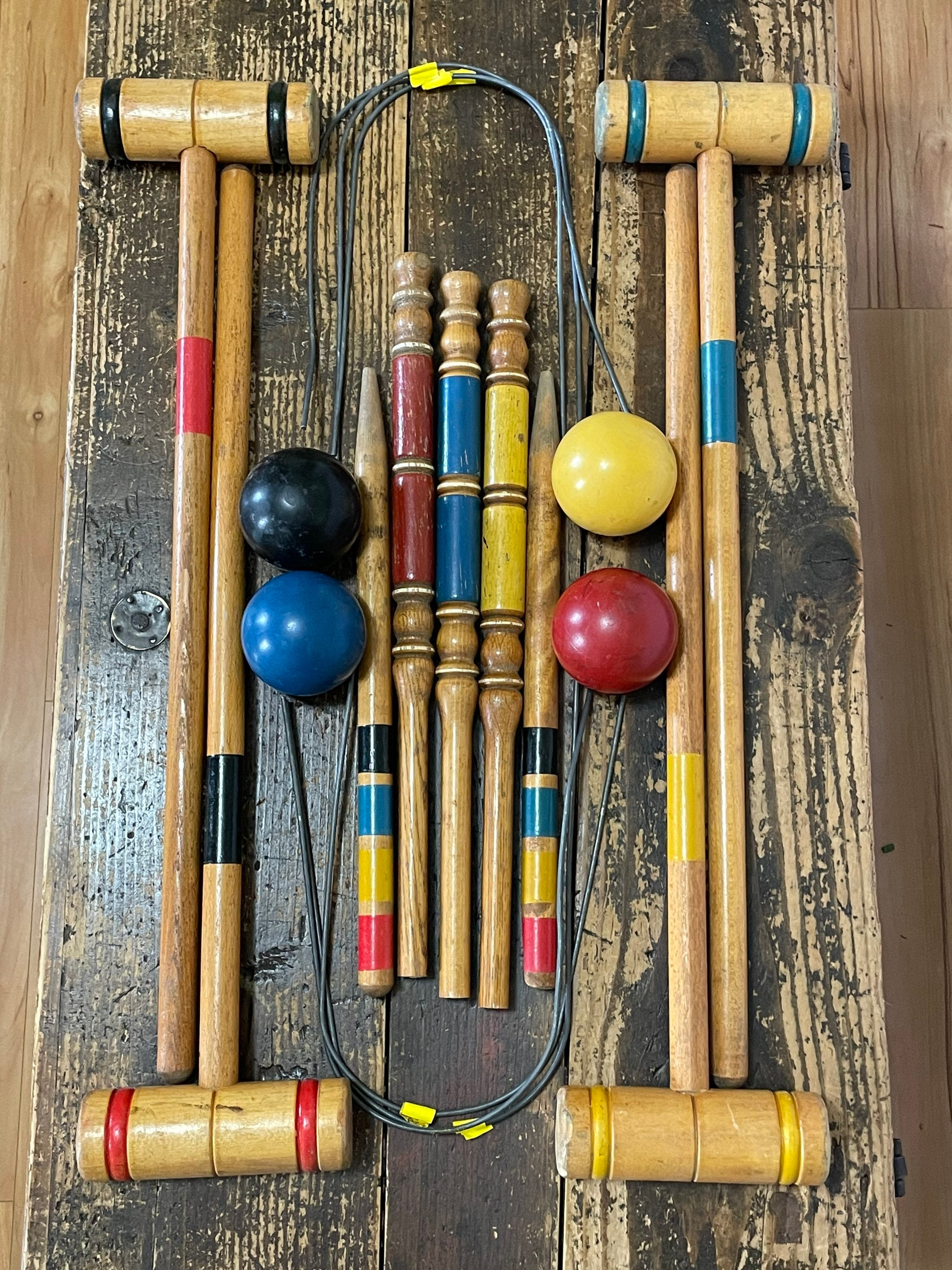 Vintage Croquet Set Retro Lawn Games Family Fun Outdoor Games - Etsy