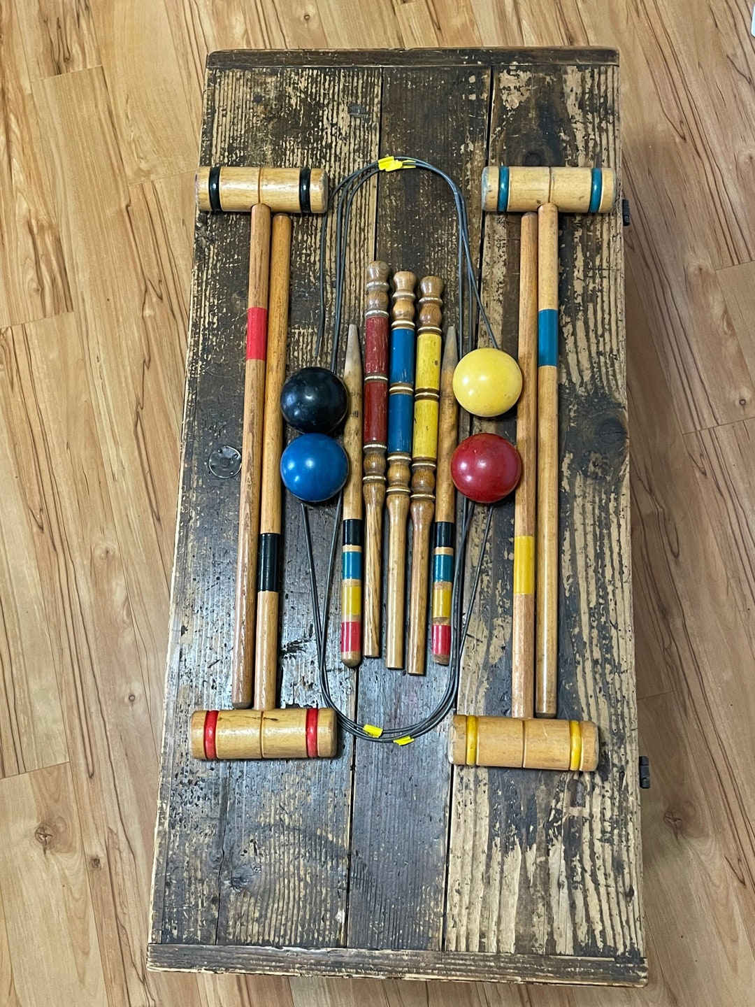Vintage Croquet Set Retro Lawn Games Family Fun Outdoor Games - Etsy