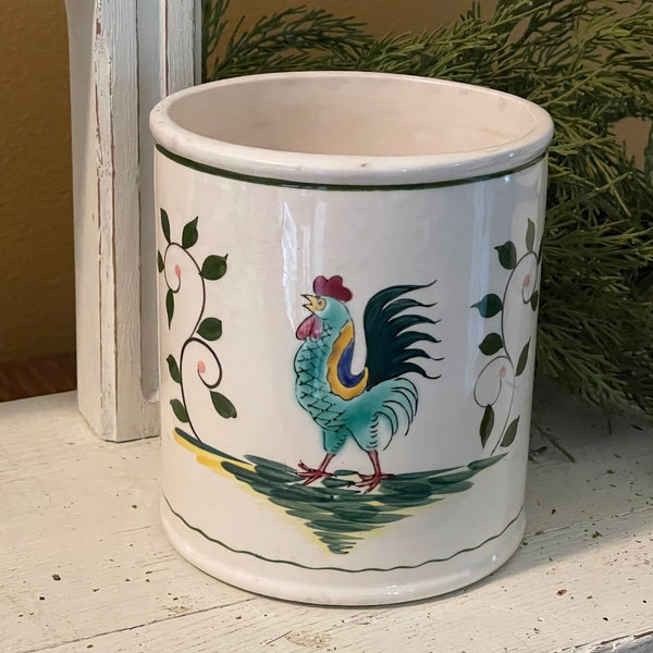 Ceramic Rooster Planter - Etsy