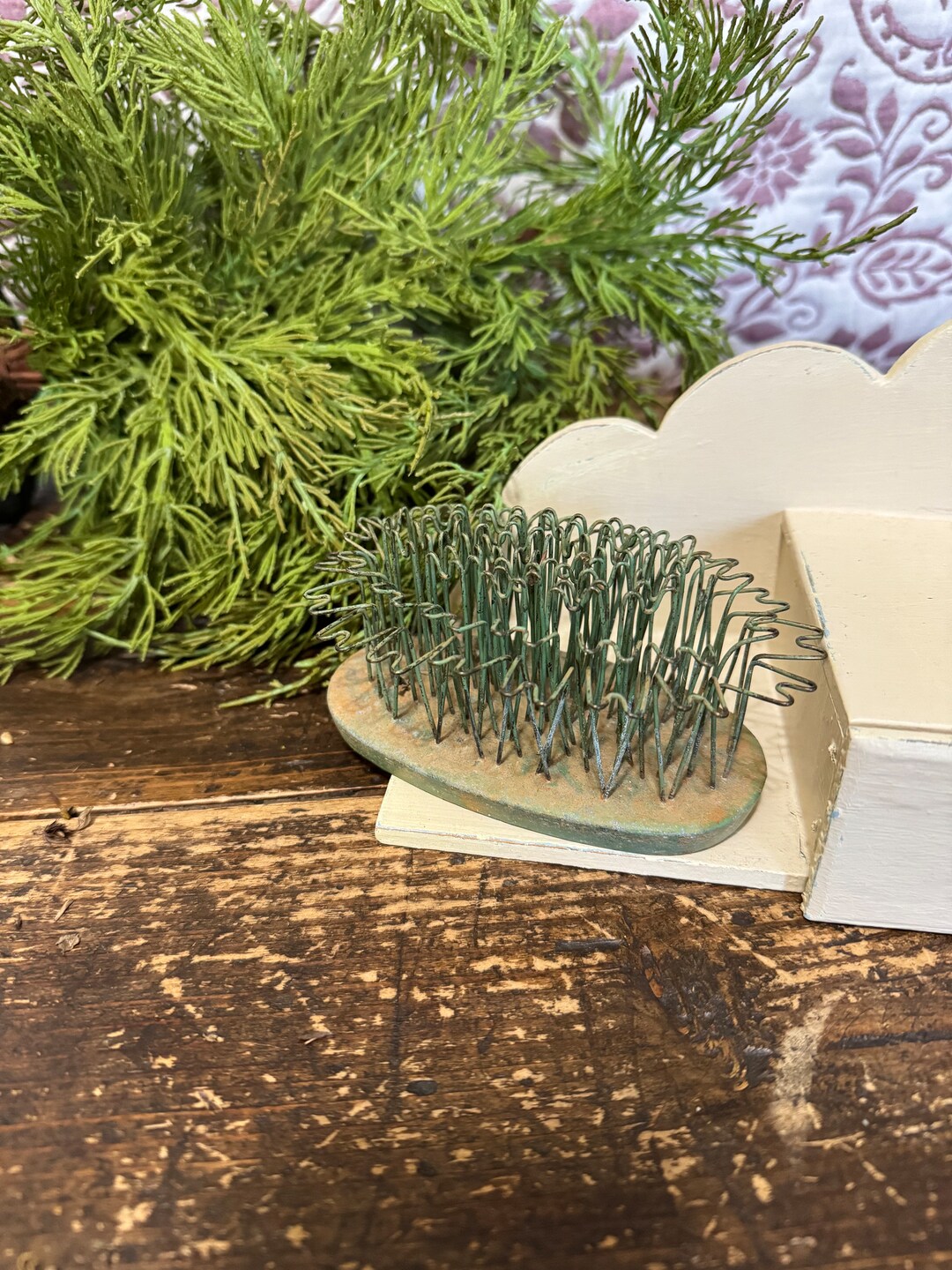 Vintage Metal Flower Frog Floral Arranger Collectible Garden Tools Prop ...