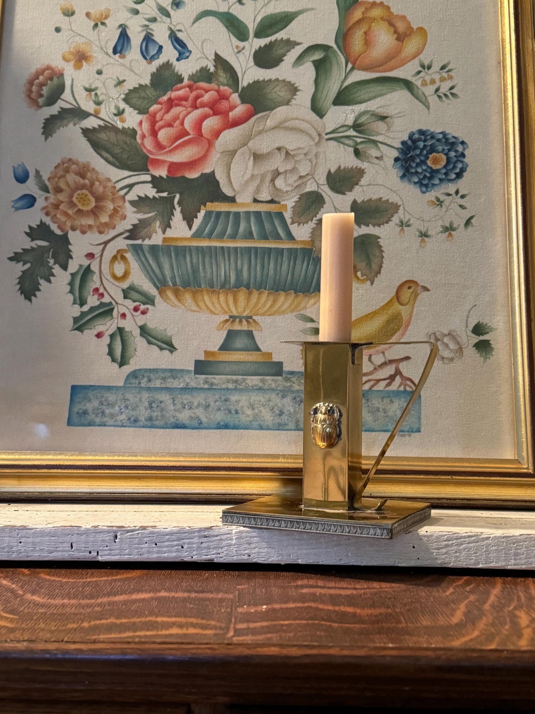 Unique Vintage Brass Chamberstick Benedict Karnak Collectible Brass ...