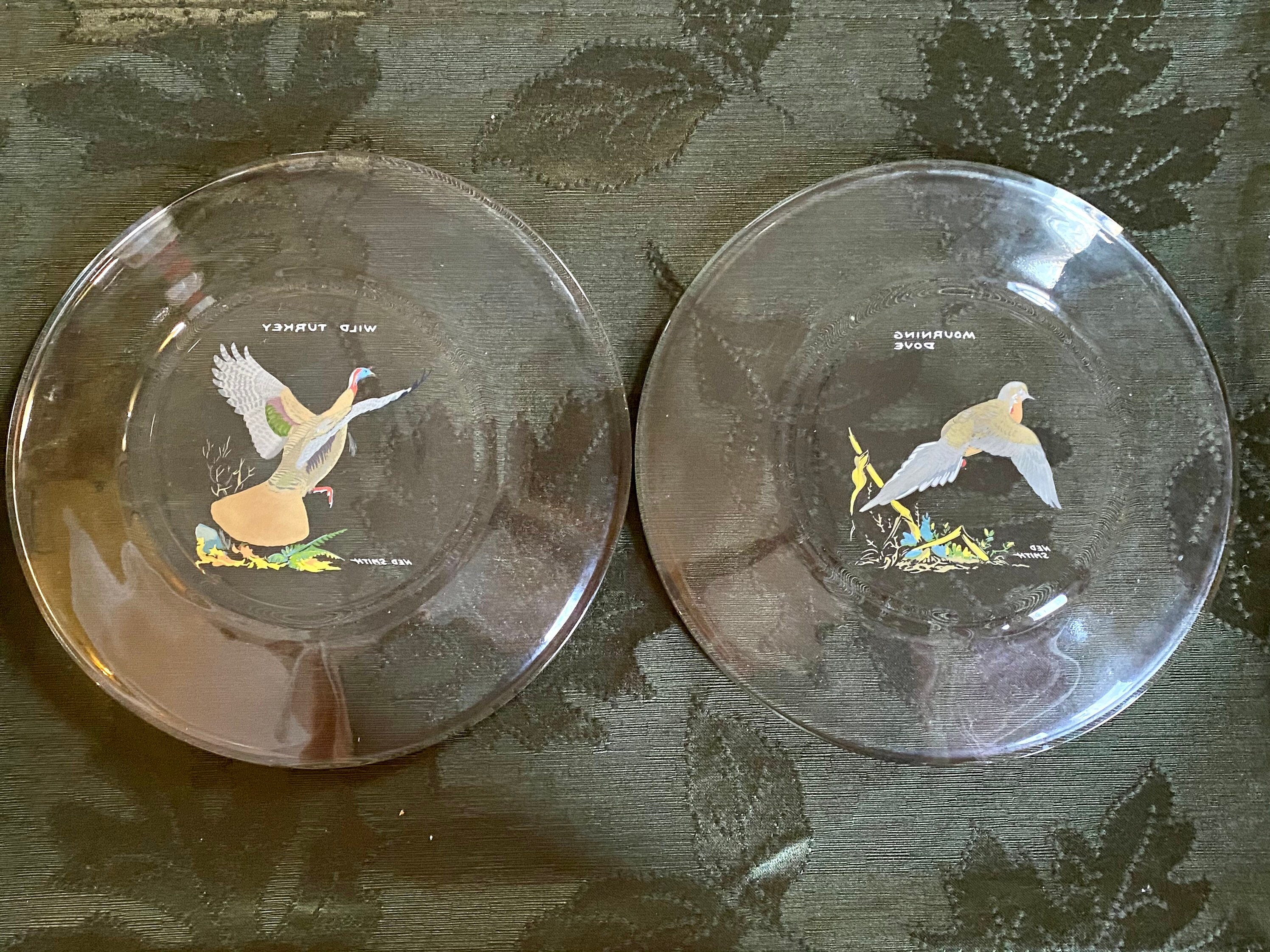 Vintage Ned Smith Plates Set of Four Hand Painted Plates | Etsy
