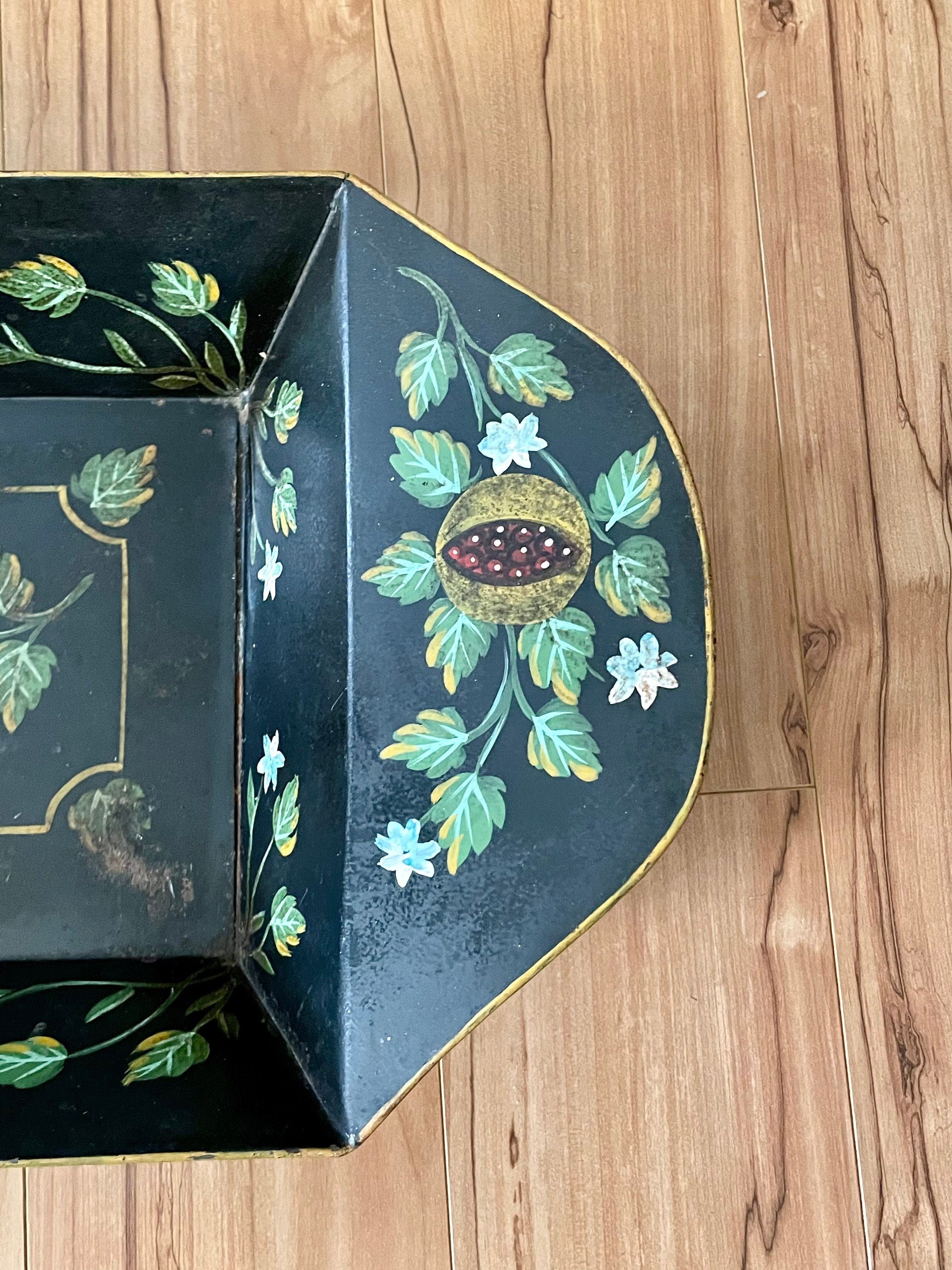 Home & Living Decorative Trays Hand Painted Metal Tray Wall Decor ...