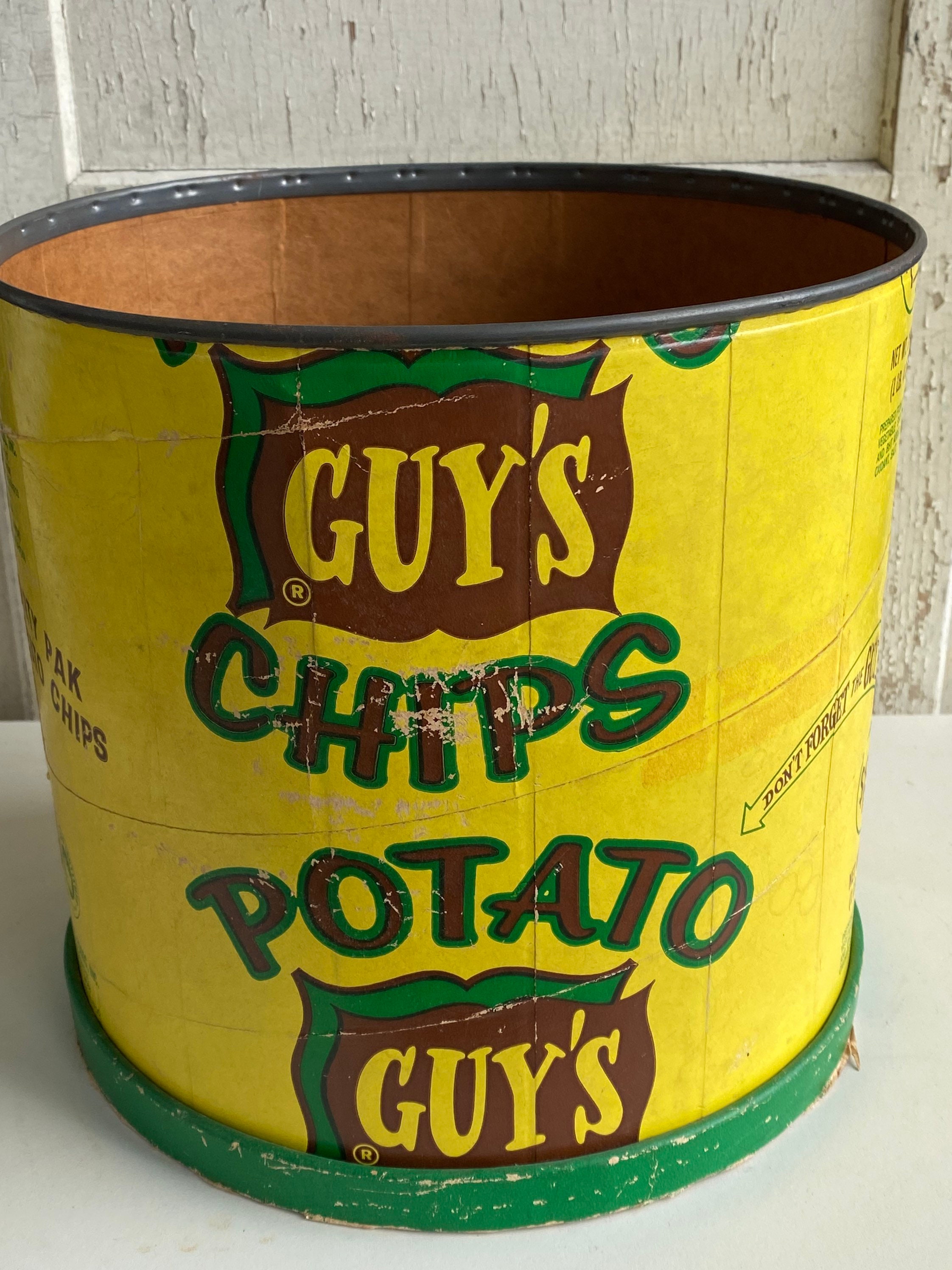 Potato Chip Can Vintage Guy's Potato Chip Can Retro | Etsy