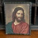 Vintage Composite Wood Crucifix and Framed Jesus Catholic Religious ...