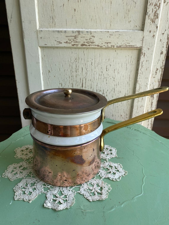 Copper Pot Vintage Copper Double Boiler Korean Copper | Etsy
