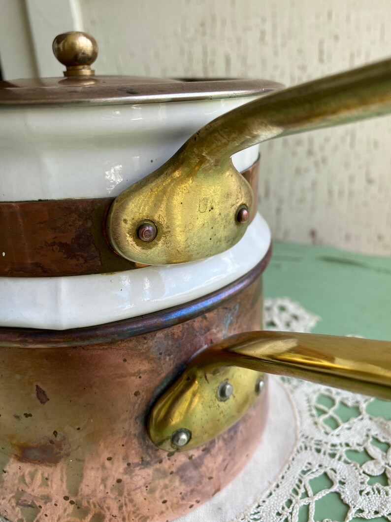 Copper Pot Vintage Copper Double Boiler Korean Copper | Etsy