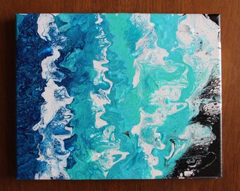 Acrylic Pour Painting Ocean Wave | Etsy
