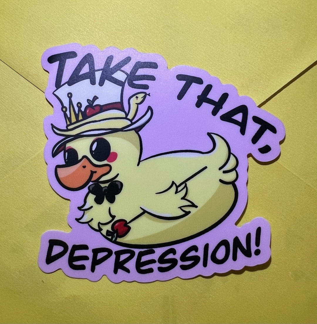 Depression Duck Lucifer Sticker - Etsy