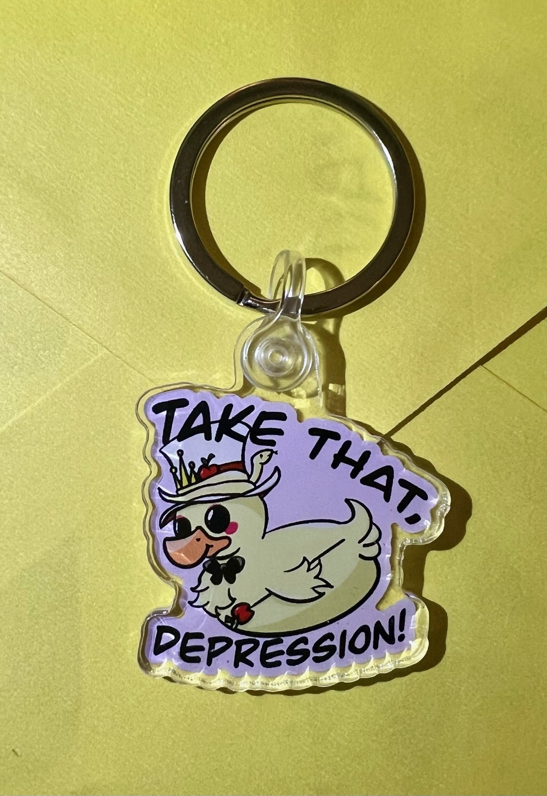 Depression Lucifer Duck Keychain - Etsy