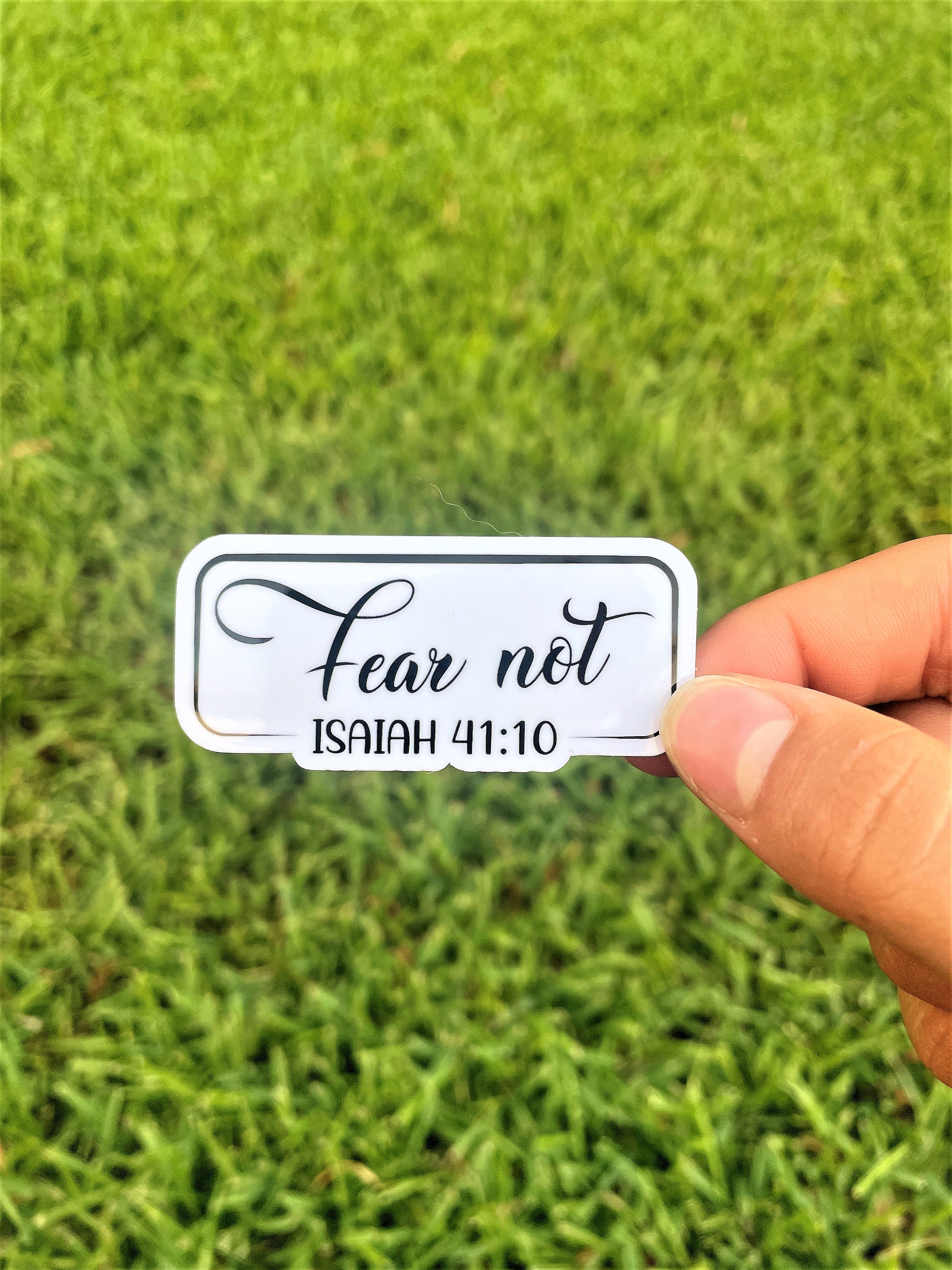 Fear Not | Bible Verse Sticker | Black and White Quote | Isaiah 41:10 ...