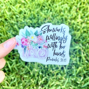Photography Sticker | Camera Sticker | Proverbs 31:13 Sticker ...