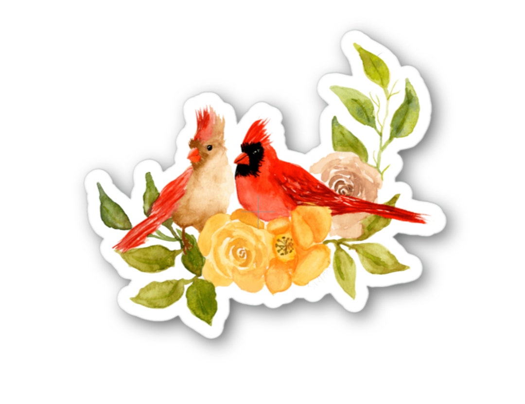 Cardinal Refrigerator MAGNET | Red Bird Magnet | Hand Painted Design ...