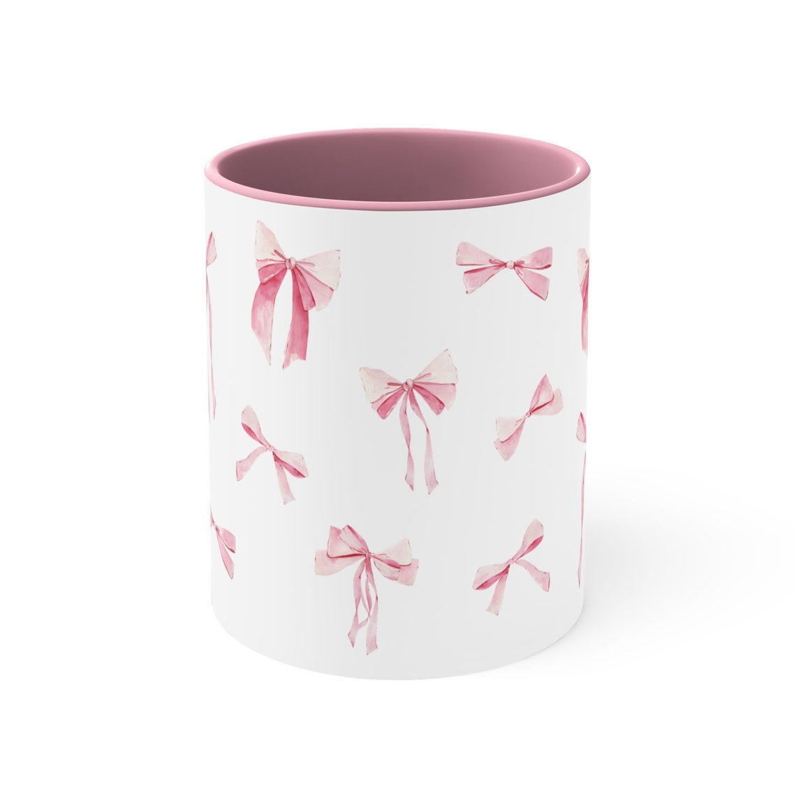 Pink Bows Mug, Coquette Aesthetic Bow Coffee Mug, Coquette Gift, Cute ...