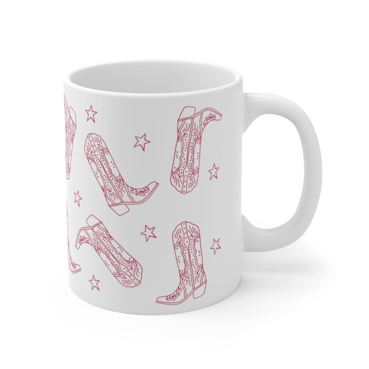 Cowgirl Boots Coffee Mug, Cute Country Ceramic Mug, Western Vibes ...
