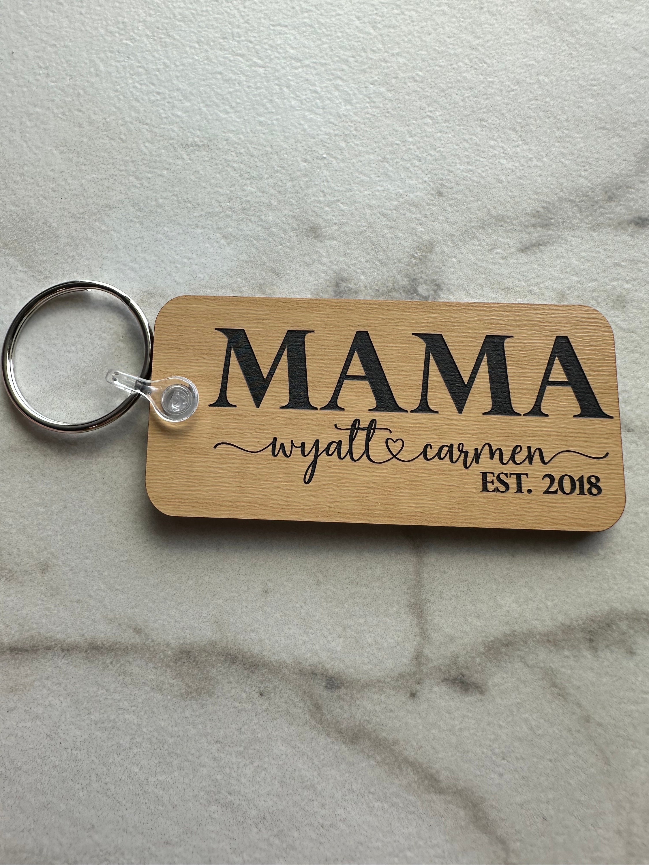 Personalized Mom Keychain With Kids Names - Etsy