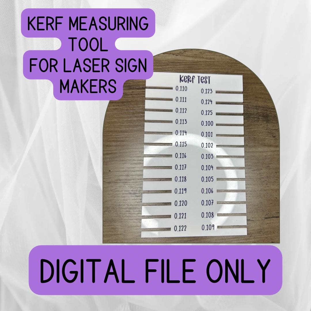 Kerf Tool for Laser Cut Sign Makers Digital Download - Etsy