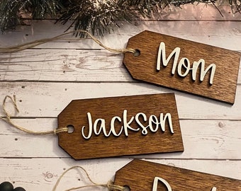 Wooden Laser Cut Name Tag - Etsy