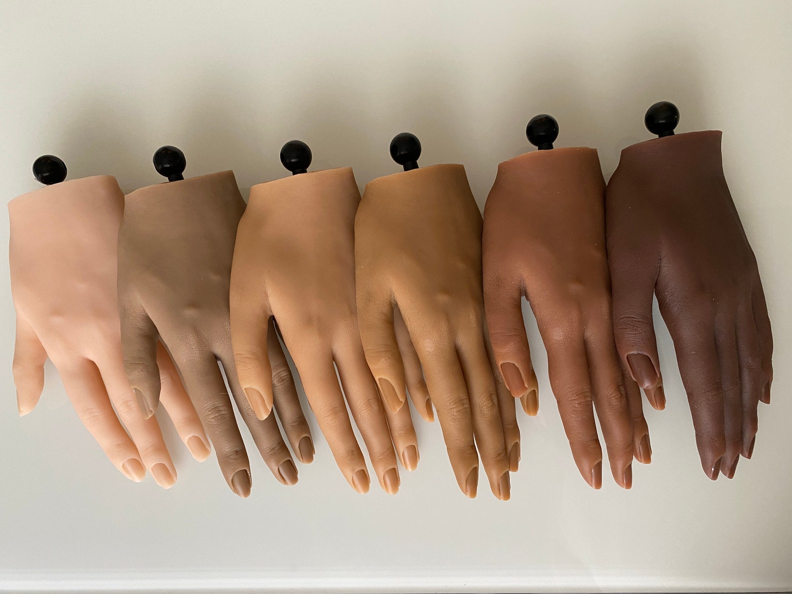 Silicone hand for nail practice with stand/ high quality | Etsy